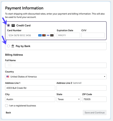 Manage Your Payment Methods – ShipEngine